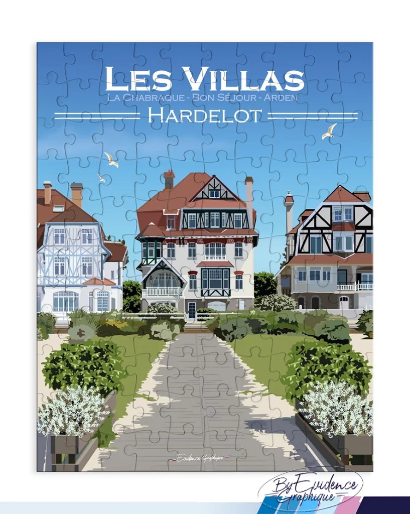 Puzzle illustration Hardelot - by EvidenceGraphique